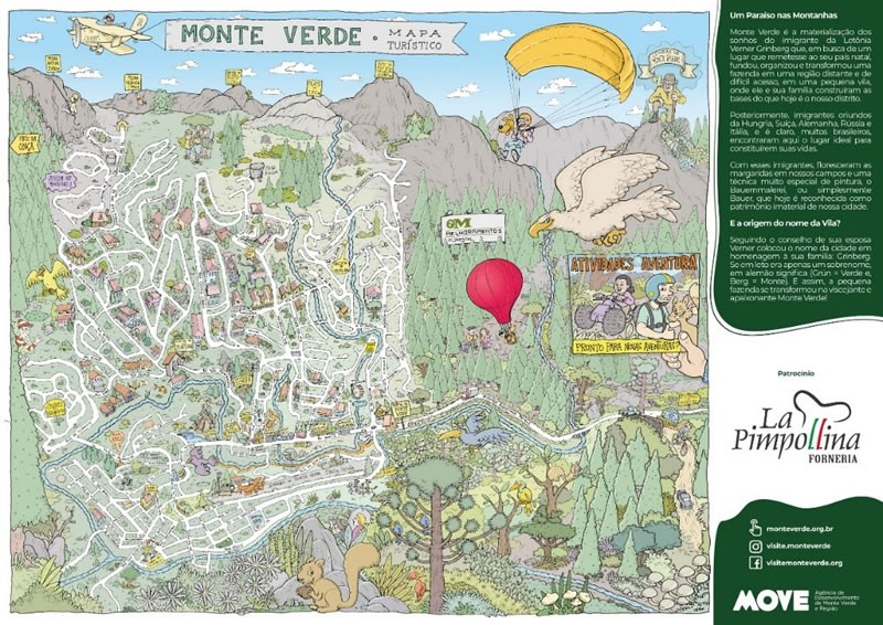 Monte Verde ganha mapa 100% ilustrado - Circuito Arq+Decor